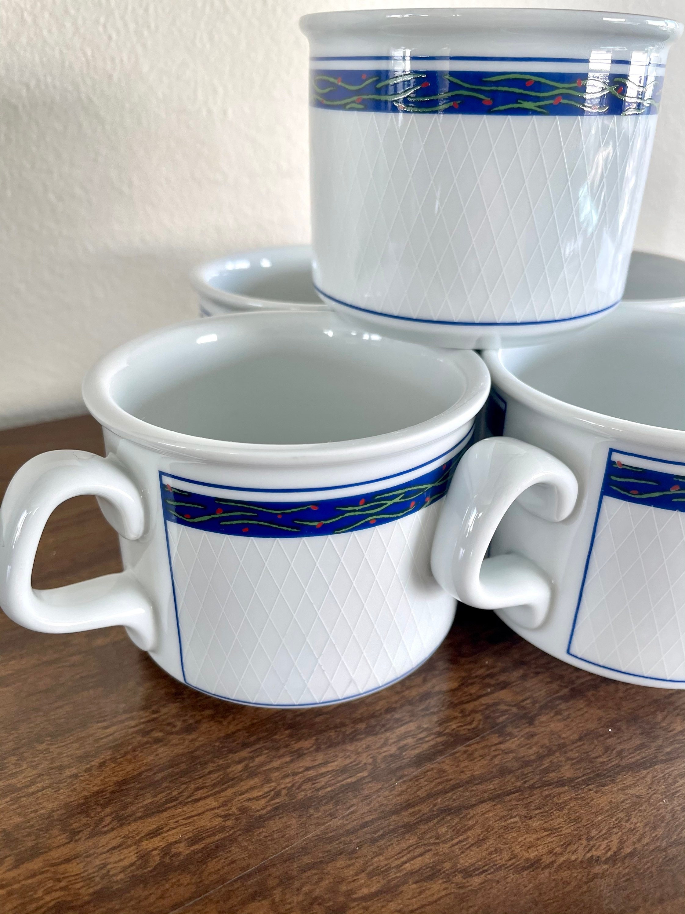 Vintage DANSK New Scandia Porcelain Flat Coffee Cups. Set of Five. - Etsy