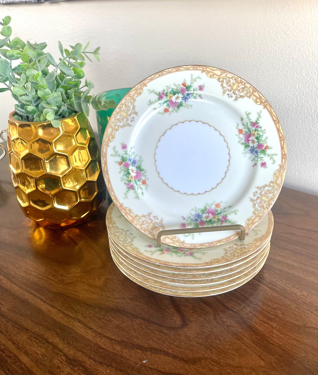 Vintage Noritake Morimura ‘ahlen’ Fine China Set of Seven Salad Plates ...