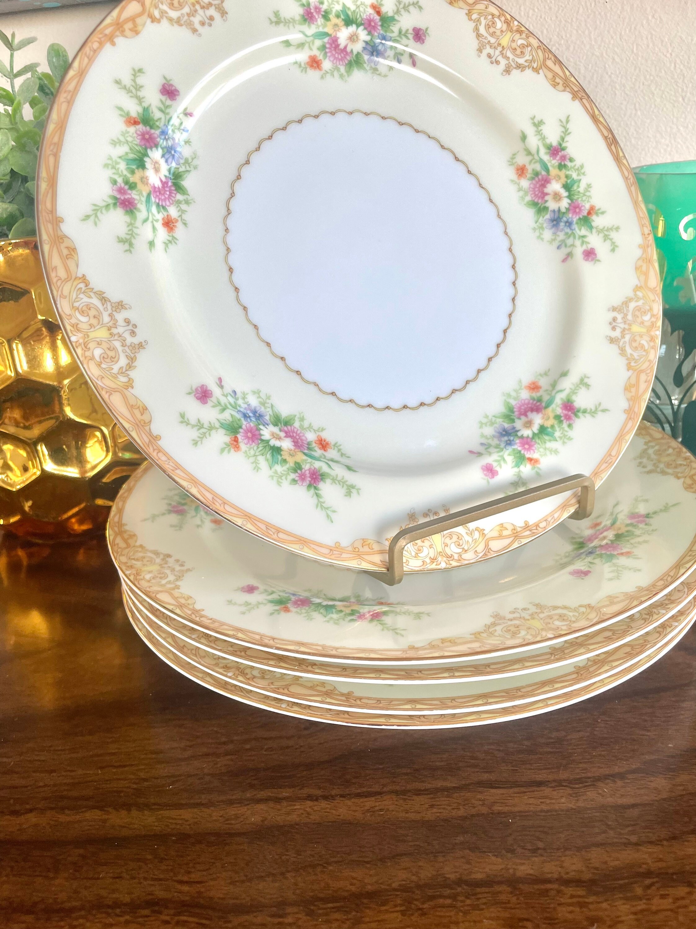 Vintage Noritake Morimura ‘ahlen’ Fine China Set of Five Dinner Plates ...