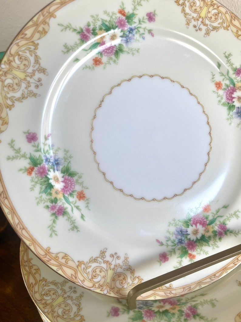 Vintage Noritake Morimura ‘ahlen’ Fine China Set of Seven Salad Plates ...
