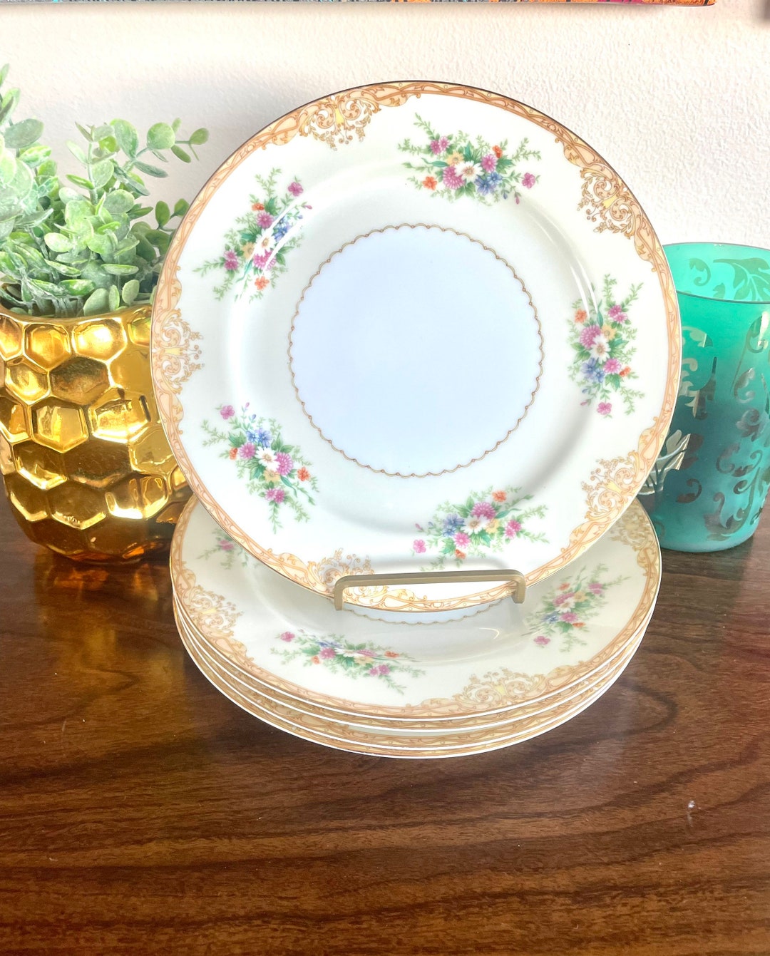 Vintage Noritake Morimura ‘ahlen’ Fine China Set of Five Dinner Plates ...