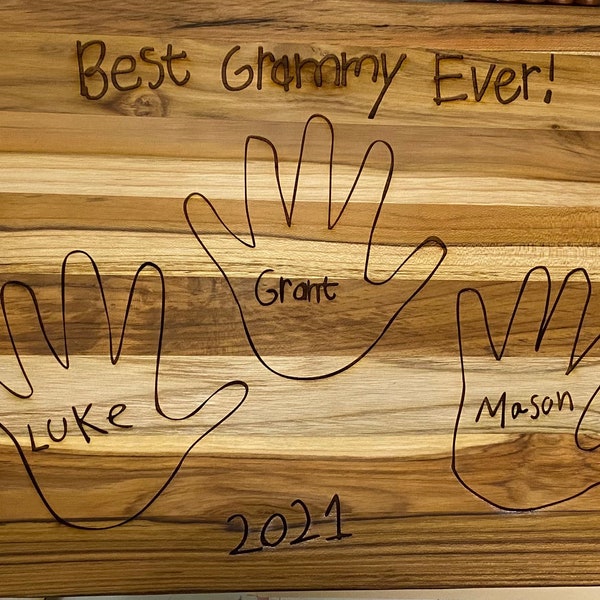 Handprint Cutting Board - Etsy