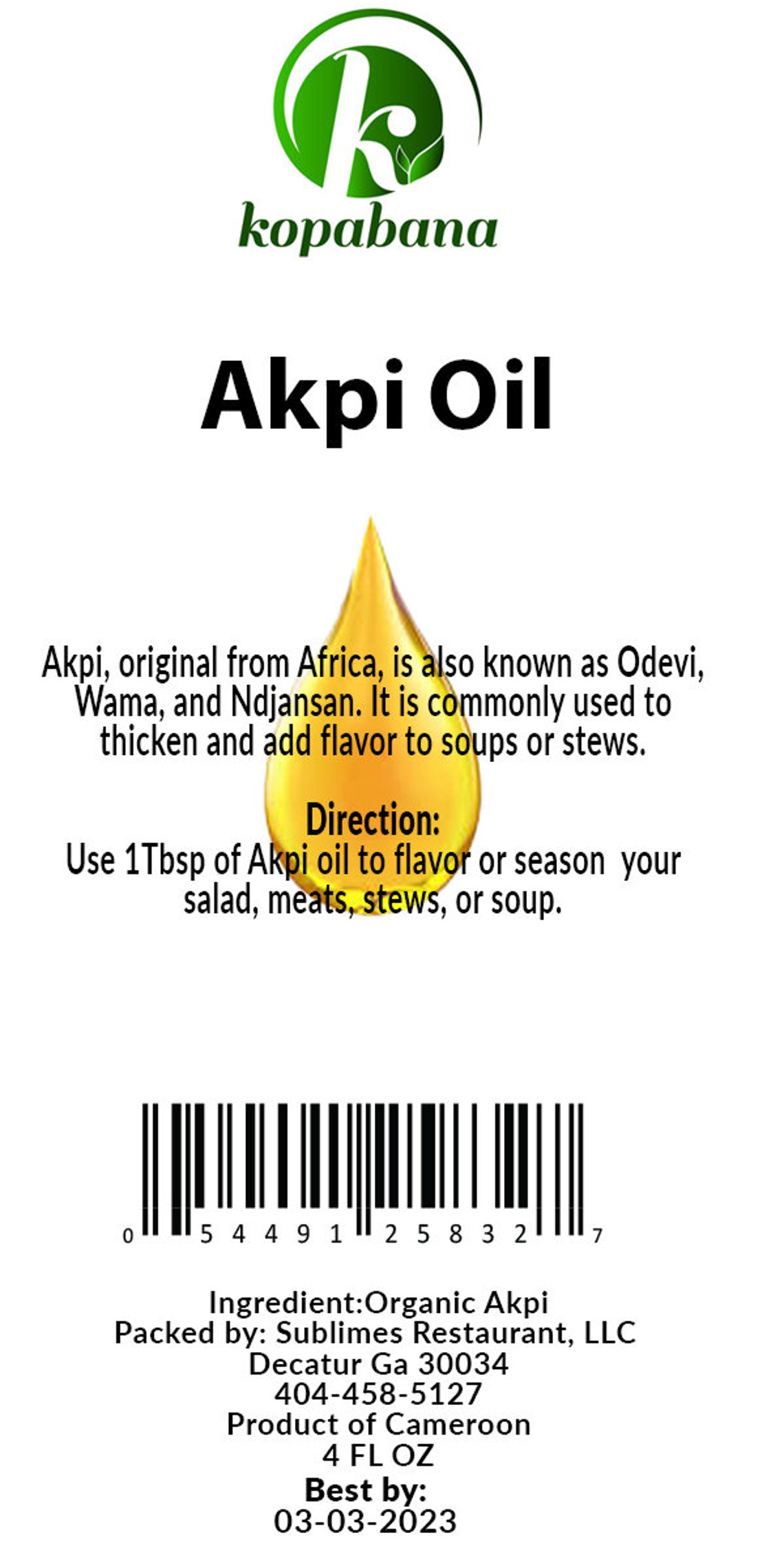 Akpi Seed Oil Cold-pressed Akpi Oil Organic Oil Djansang Oil/massage ...