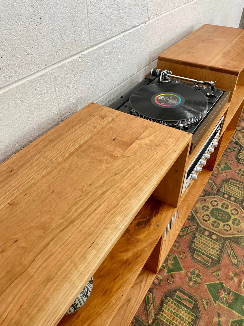 The Euclid / Record Console /customizable Record Cabinet / - Etsy