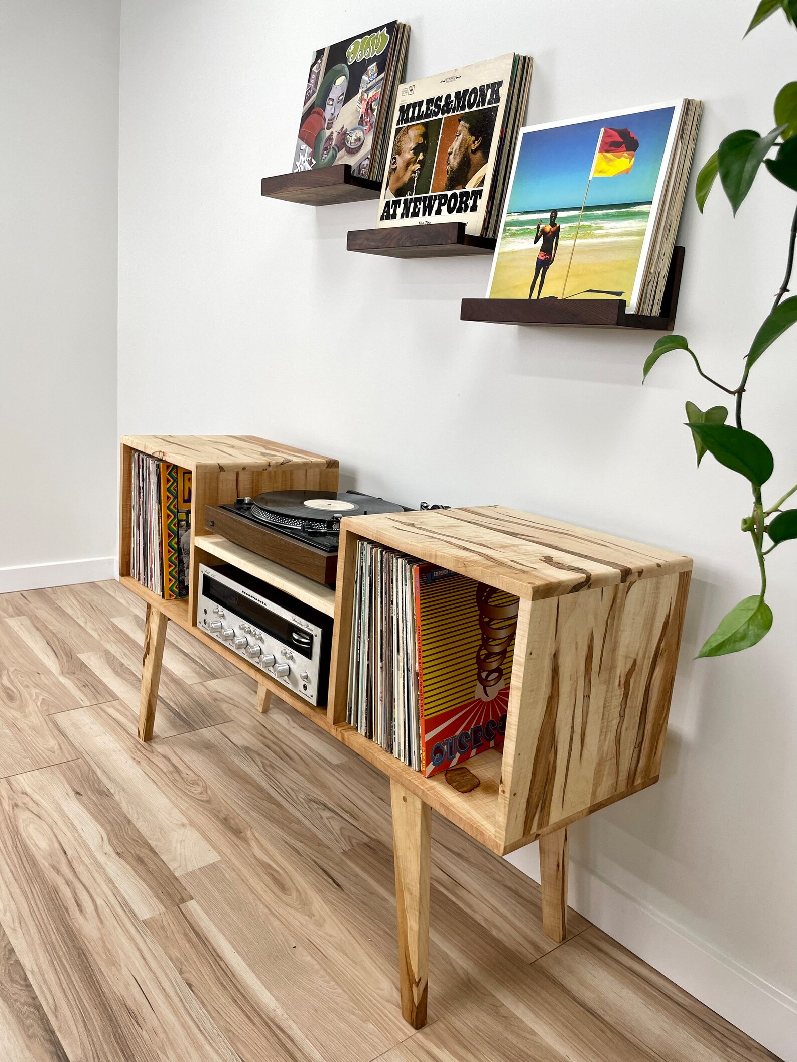 Lowboy Record Player Console / Customizable Vinyl Cabinet / - Etsy ...