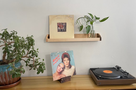 Double Floating Record Shelf Double Record Display Shelf - Etsy