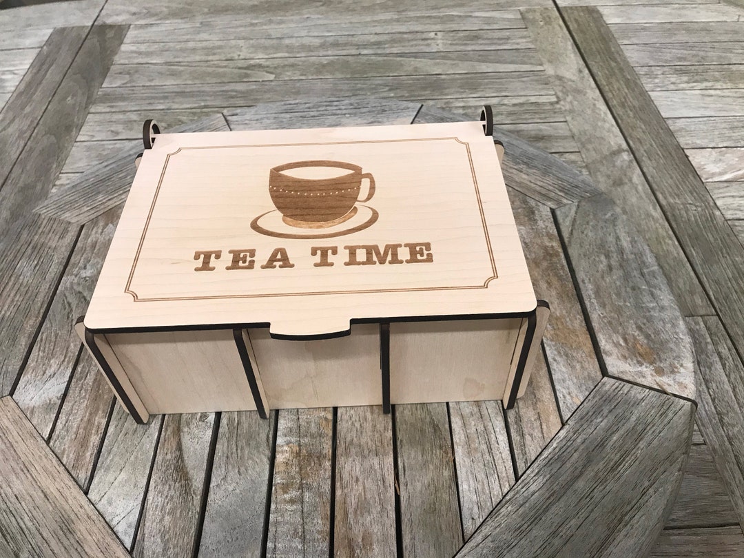 Personalizable Tea Box | Tea Chest | Tea Storage | Tea Caddy | Tea Set ...