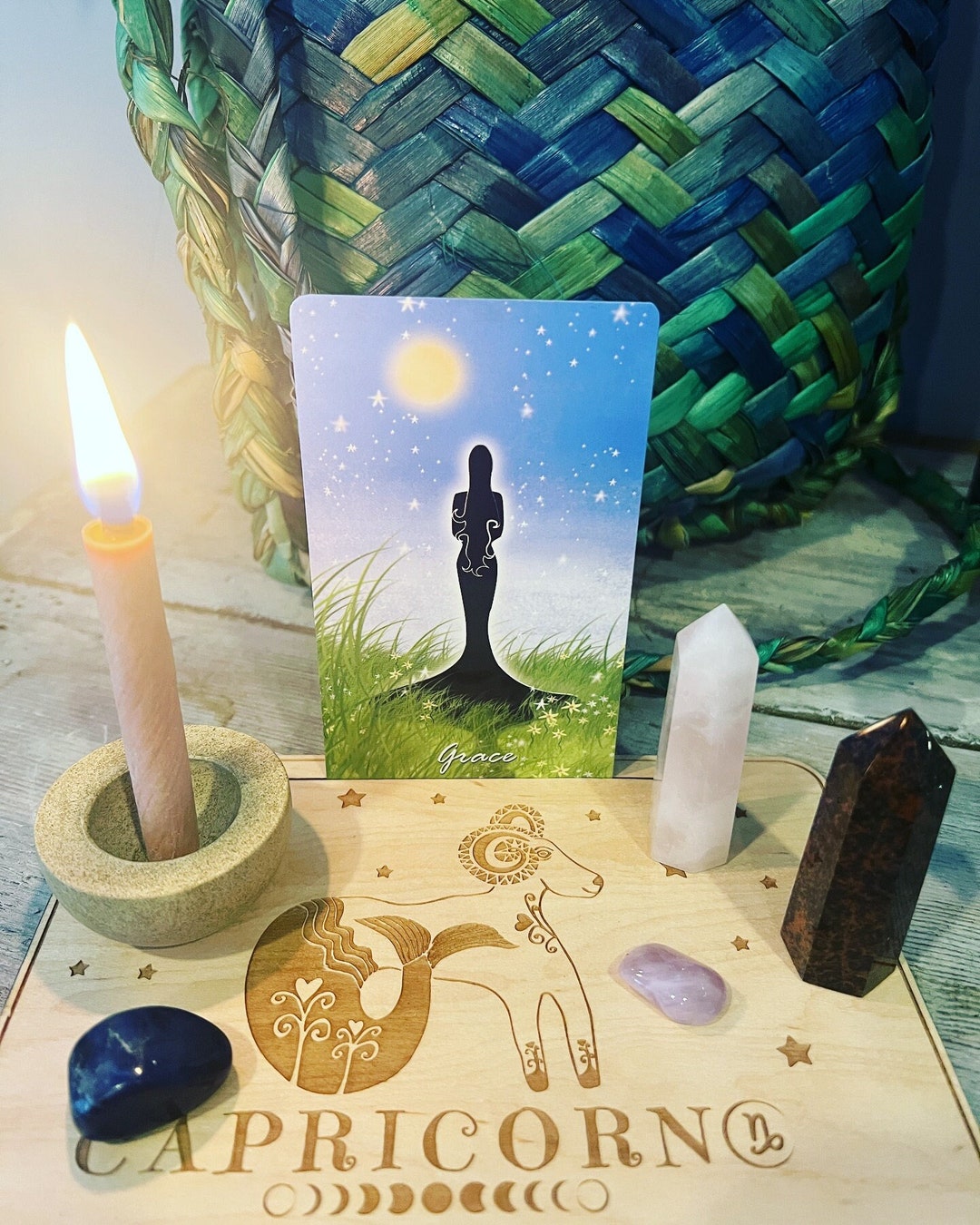 CAPRICORN Zodiac Sign Altar Board - Etsy