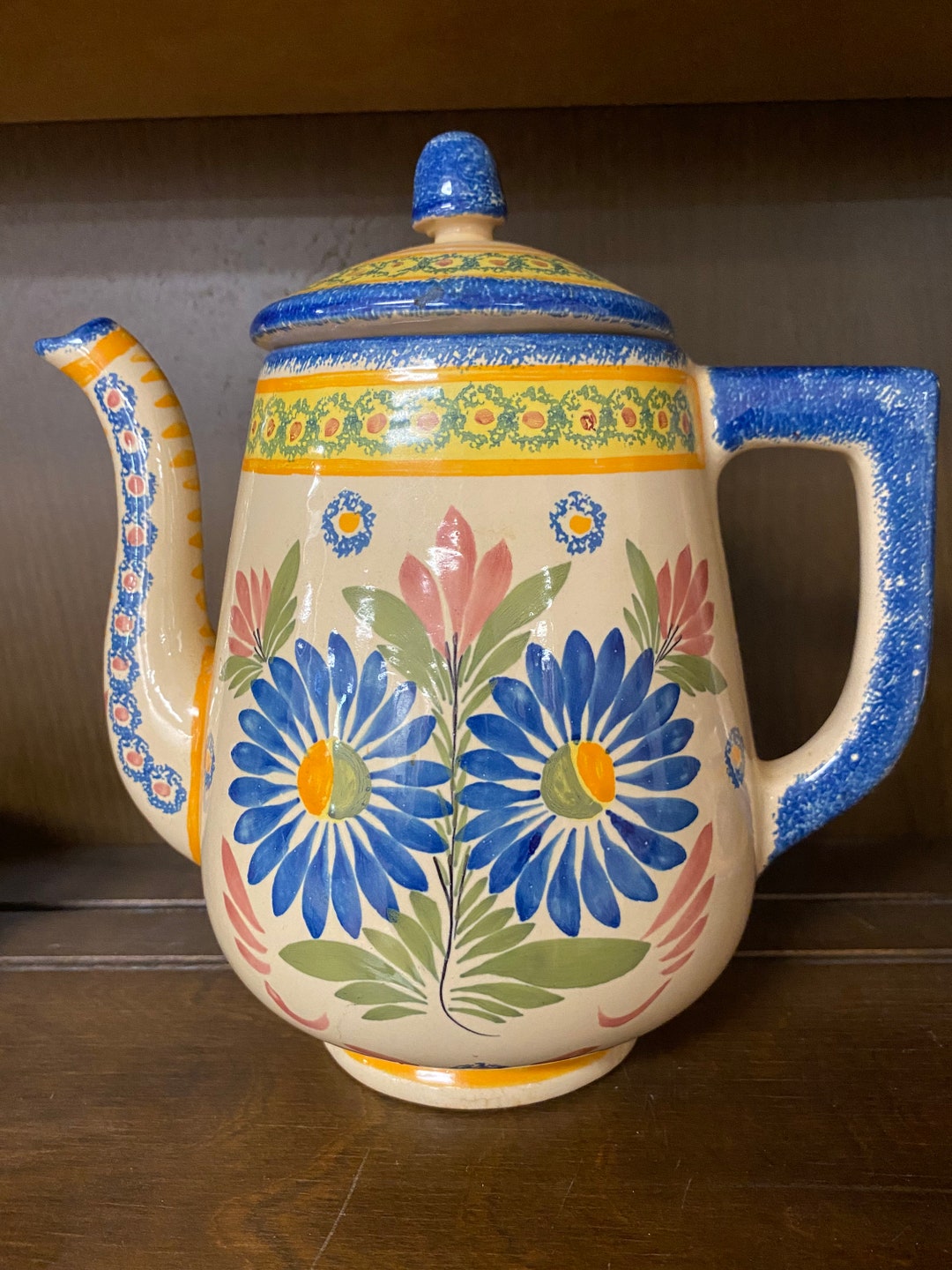 Henriot Quimper Pottery Coffee/tea Pot - Etsy