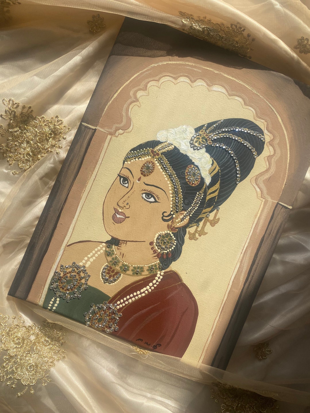 CANVAS - Princess Kundavai (padmavasan’s Illustration X Trisha Movie Poster) -ponniyin Selvan - Etsy