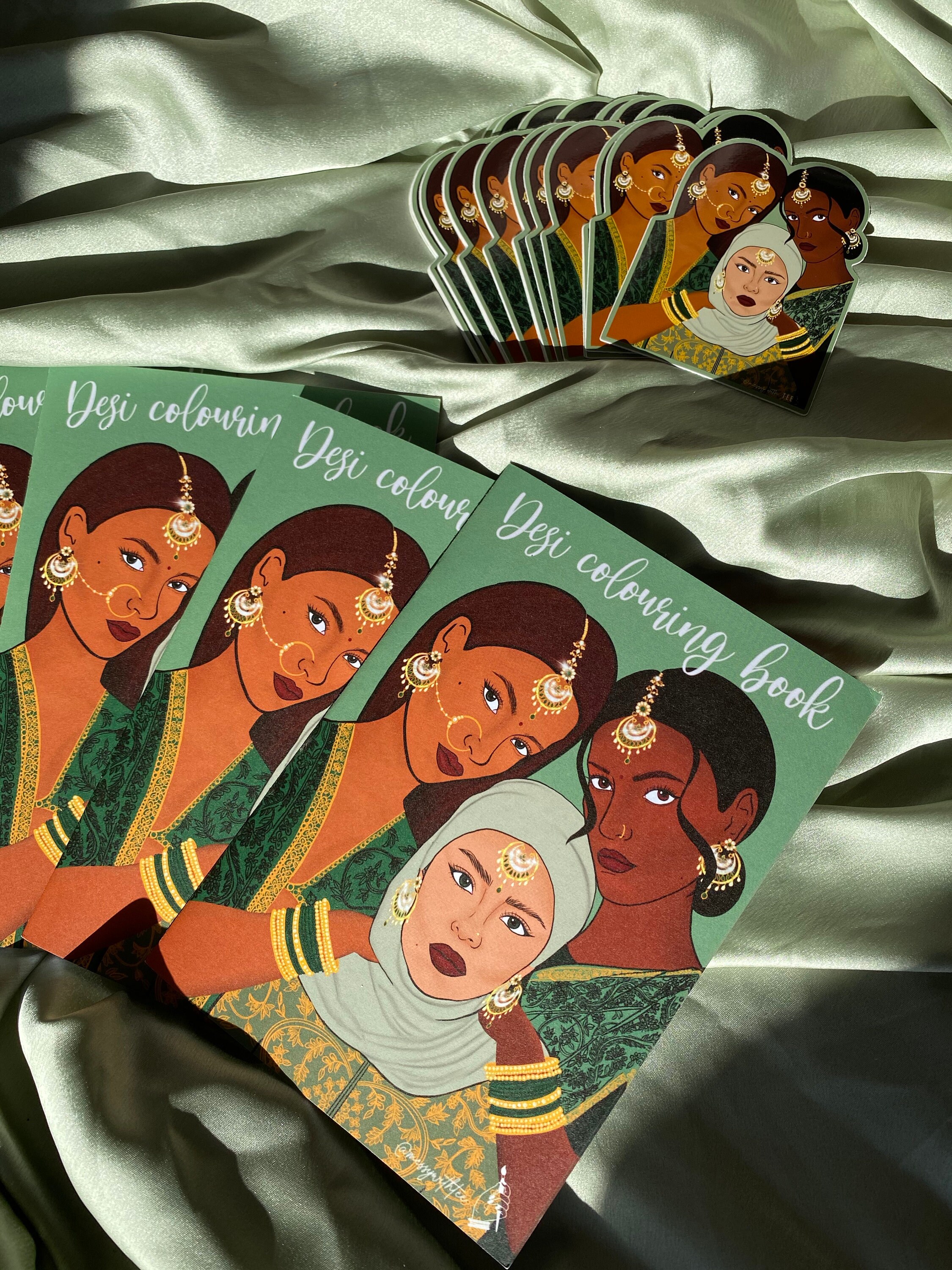 COLOURING BOOK Desi South Asian Inspired A5 Size Worldwide - Etsy UK