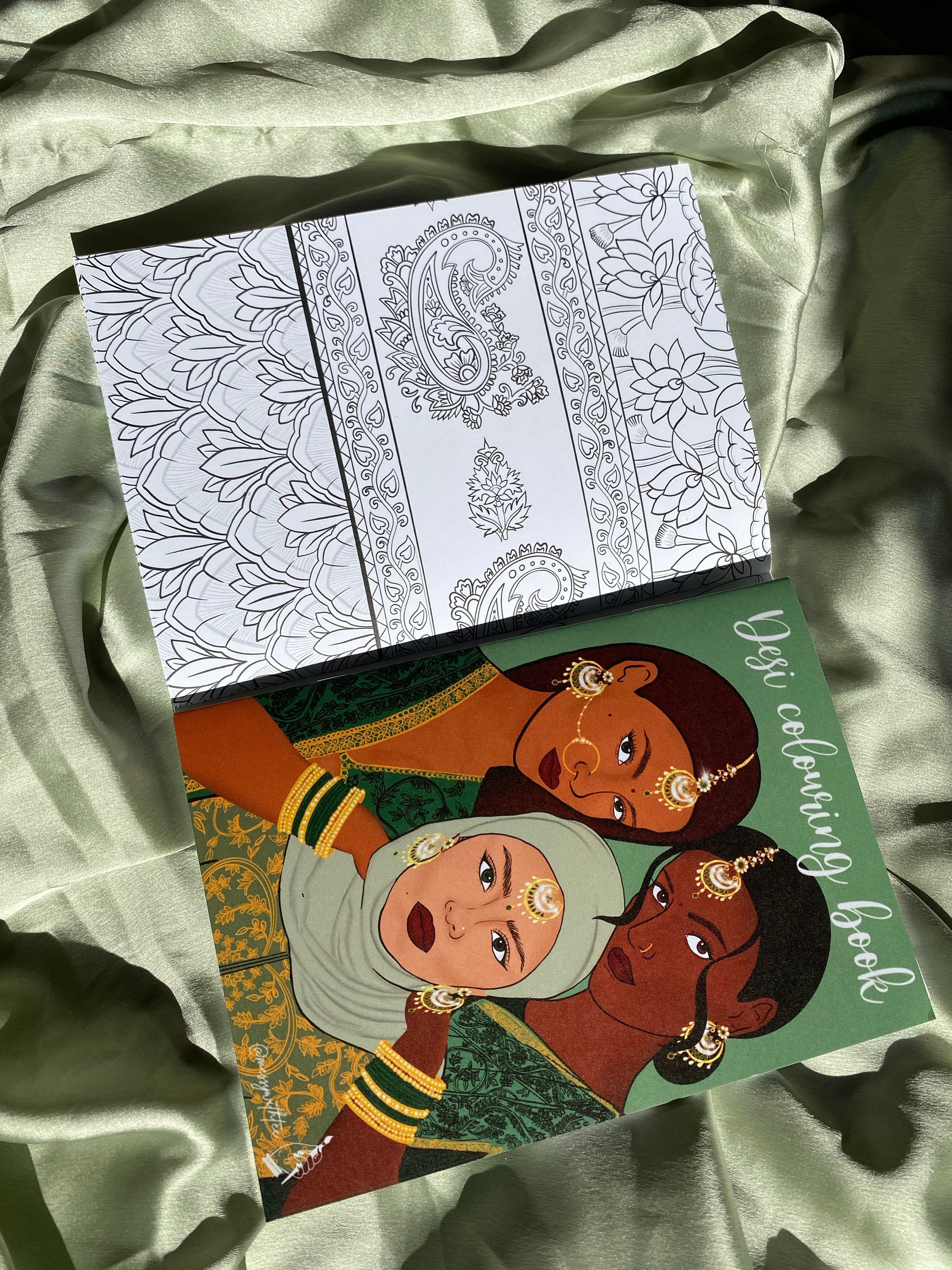 COLOURING BOOK Desi South Asian Inspired A5 Size Worldwide - Etsy UK