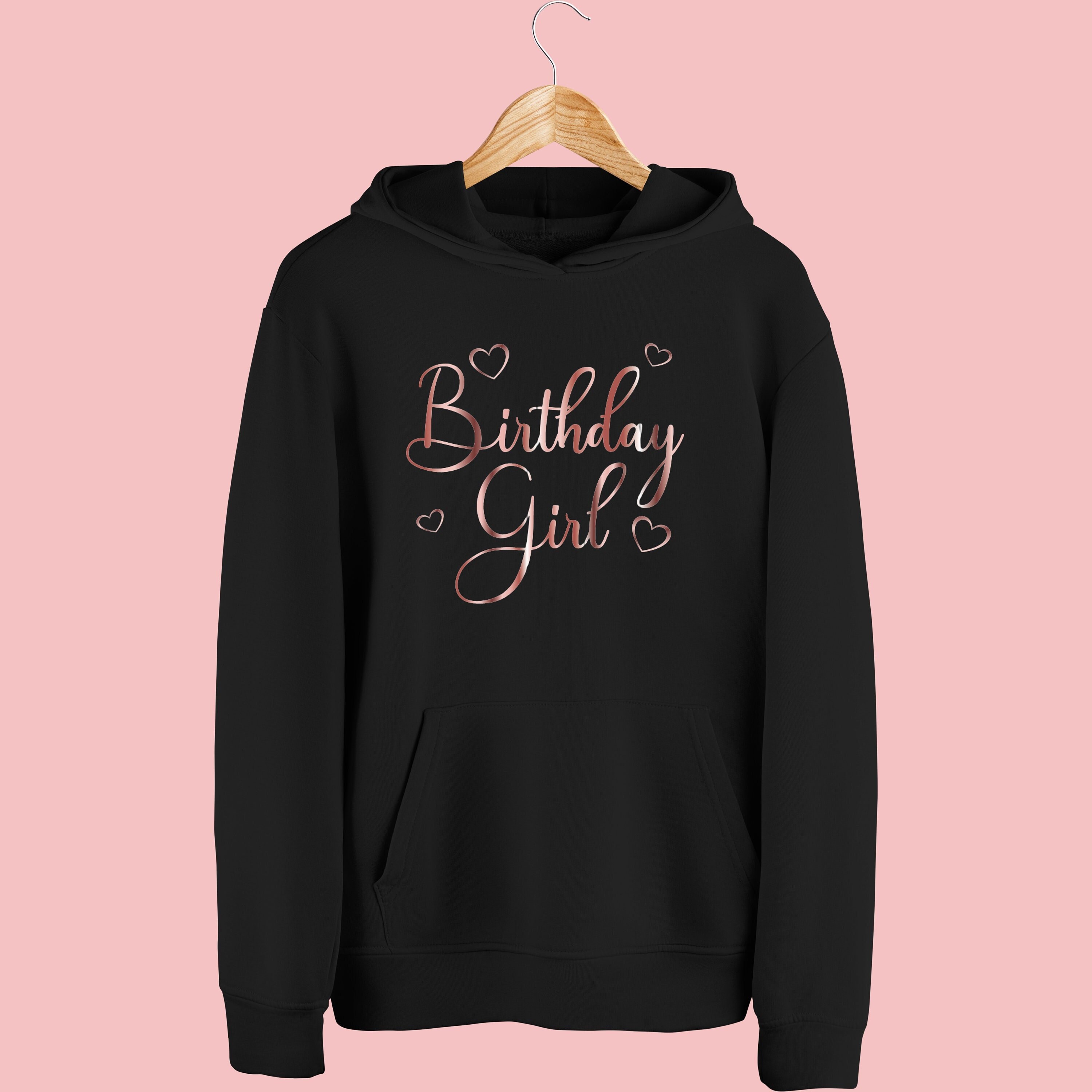 Cute Personalised Birthday Girl Hoodie for Girls - Custom Name and Age ...