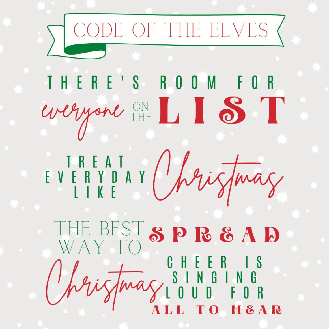 The Code Of The Elves Printable Etsy