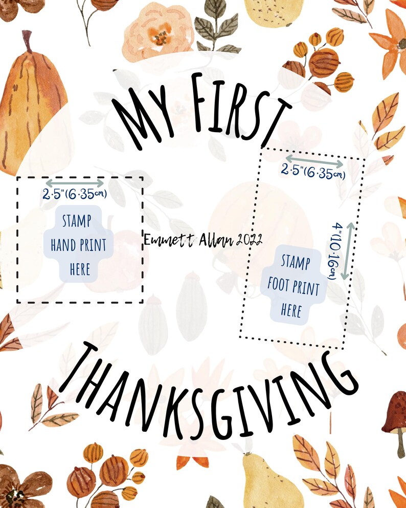 My First Thanksgiving Hand Print Craft/ Hand Print Keepsake/ DIY ...