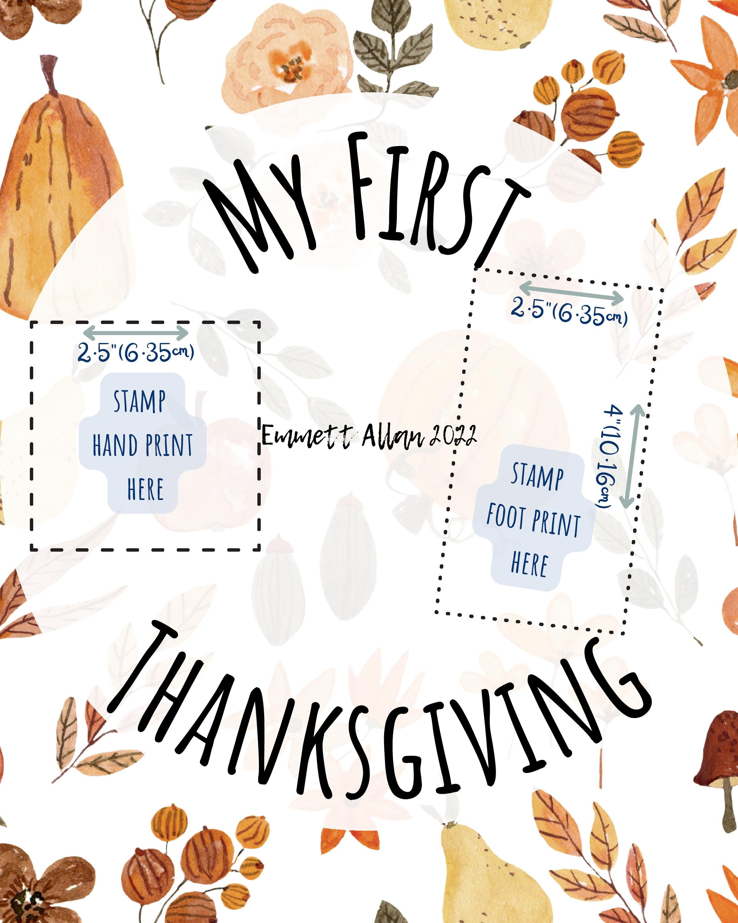 My First Thanksgiving Hand Print Craft/ Hand Print Keepsake/ DIY ...