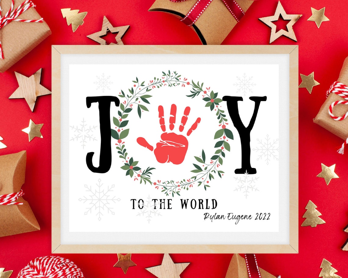 Joy to the World Hand Print Christmas Keepsake/ Christmas - Etsy