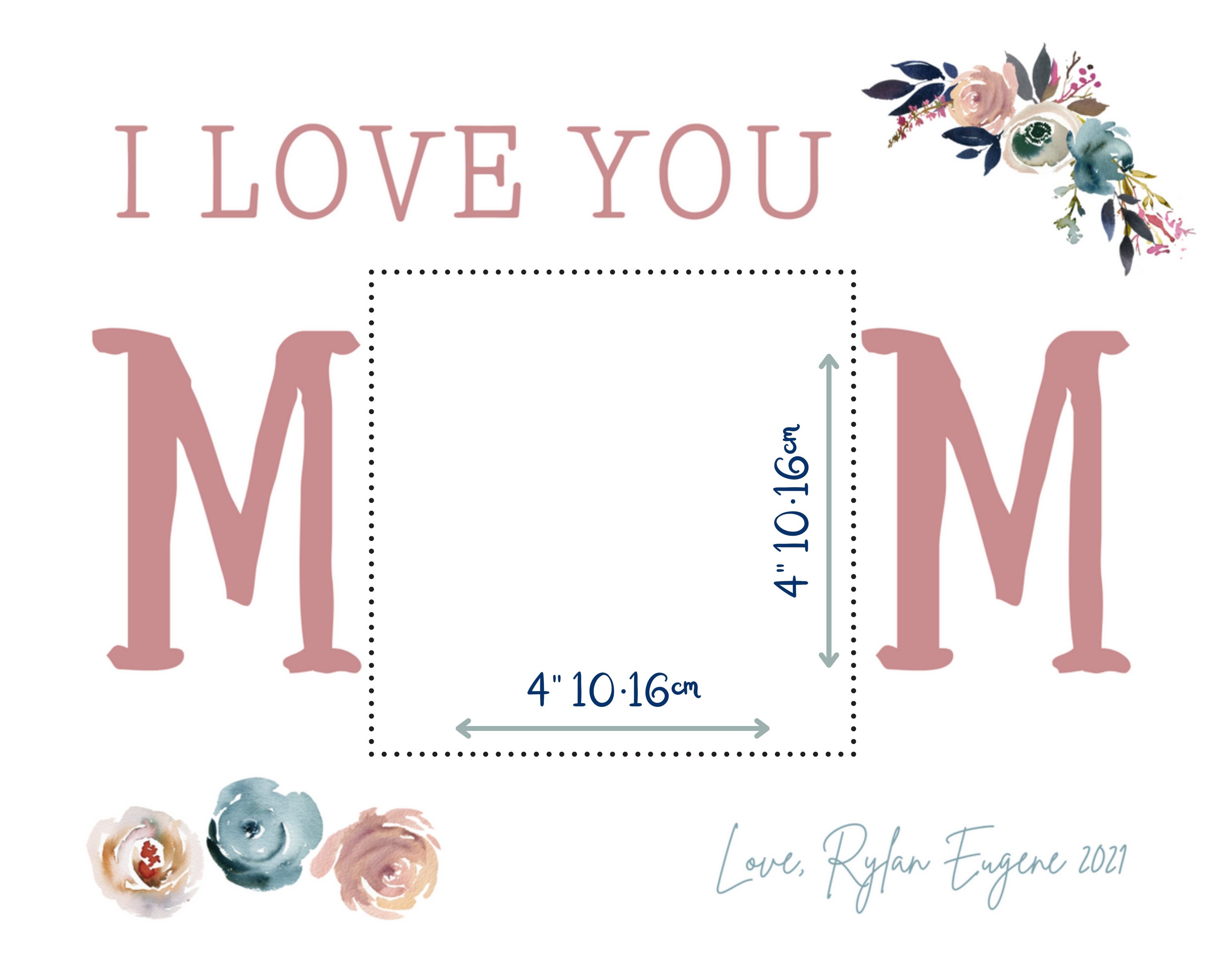 I Love You Mom Handprint/mother's Day Keepsake/mother's Day Craft ...