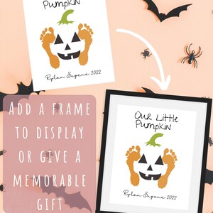 Our Little Pumpkin Foot Print Halloween Keepsake/foot Print Keepsake ...