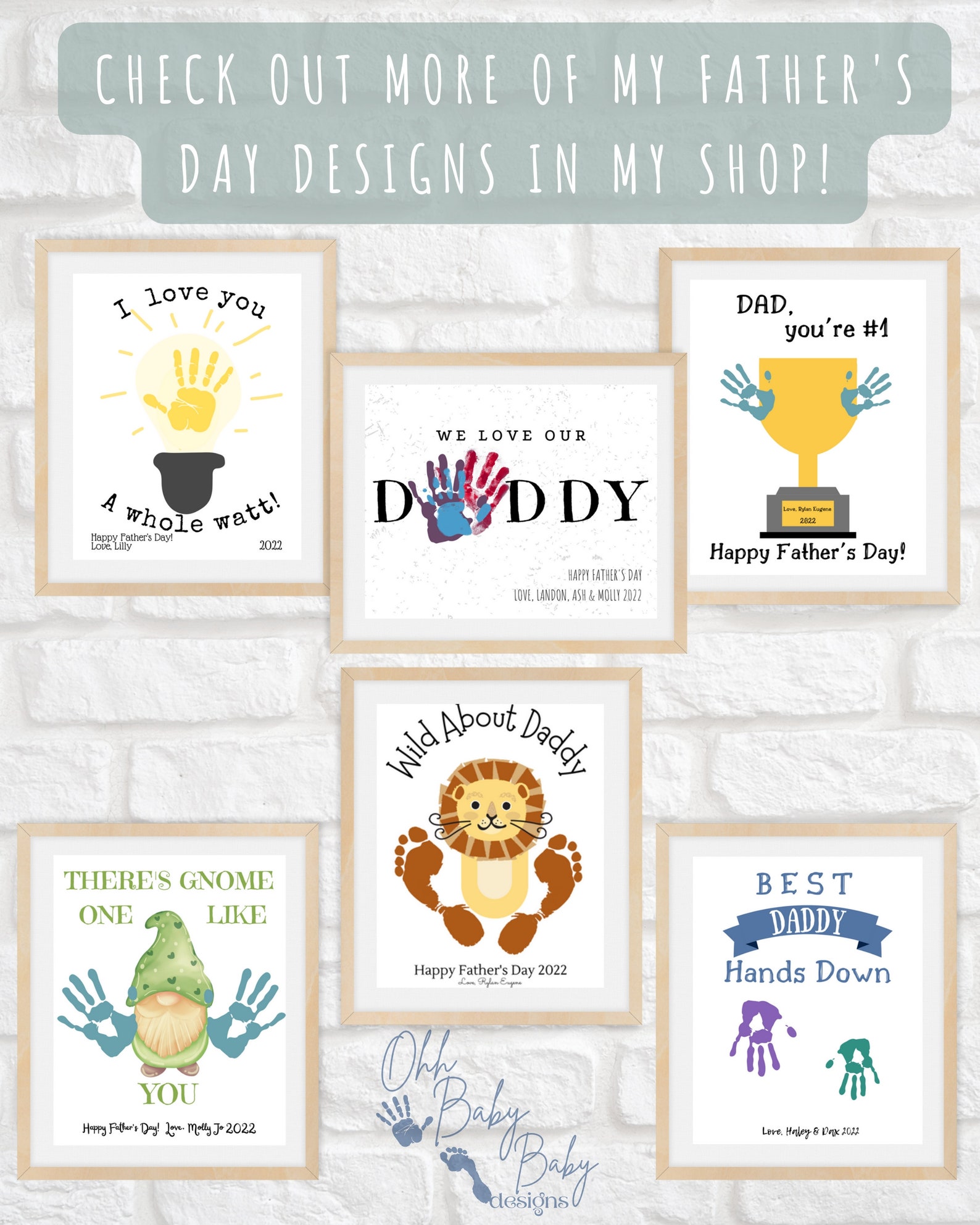 High Five to the Best Dad Ever Hand Print Father's Day Card/father's ...