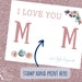 I Love You Mom Handprint/mother's Day Keepsake/mother's Day Craft ...