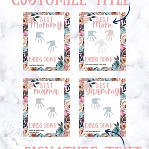 Best Mommy Hands Down/mother's Day Keepsake/mother's Day Craft/instant ...