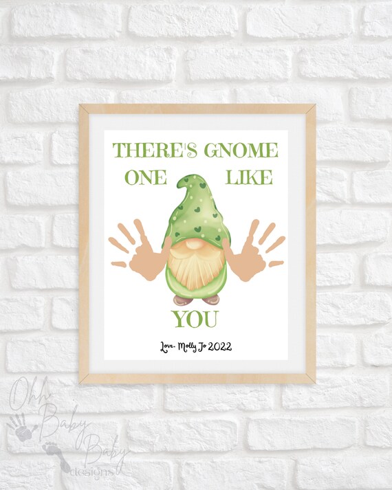 There's Gnome One Like You Hand Print Card/ Hand Print - Etsy