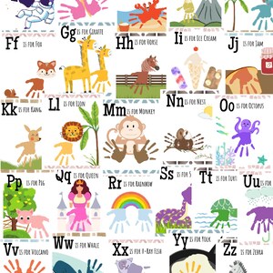 Hand Print ABC Keepsake Book/ Hand Print Keepsake/hand Print Craft ...