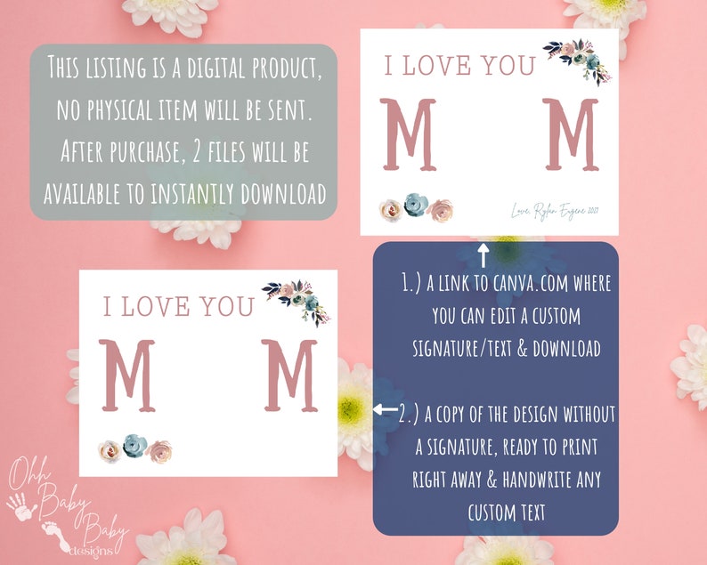 I Love You Mom Handprint/mother's Day Keepsake/mother's Day Craft ...