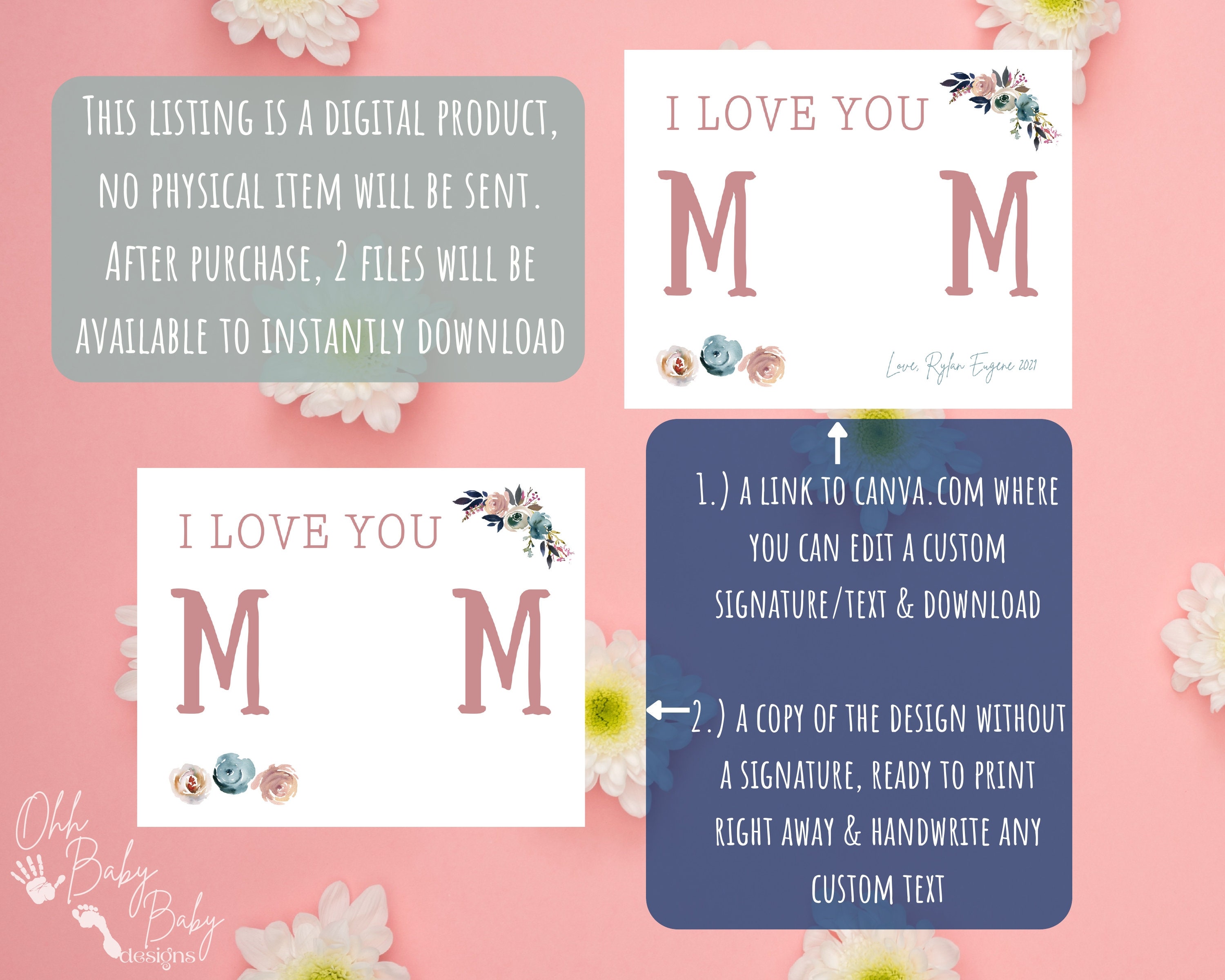 I Love You Mom Handprint/mother's Day Keepsake/mother's Day Craft ...