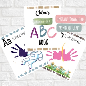 Hand Print ABC Keepsake Book/ Hand Print Keepsake/hand Print Craft ...