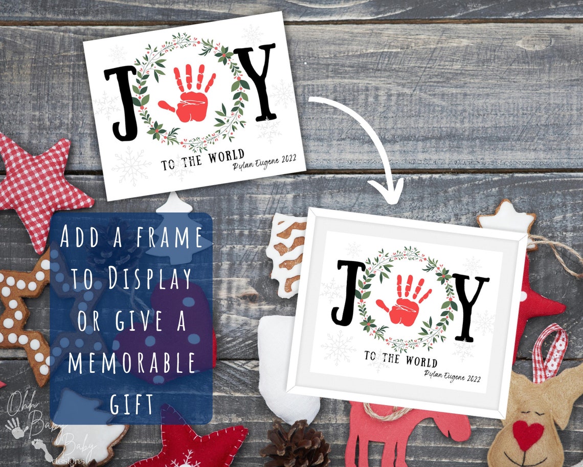 Joy to the World Hand Print Christmas Keepsake/ Christmas - Etsy