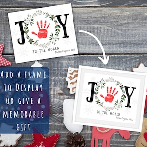 Joy to the World Hand Print Christmas Keepsake/ Christmas Craft/ DIY ...