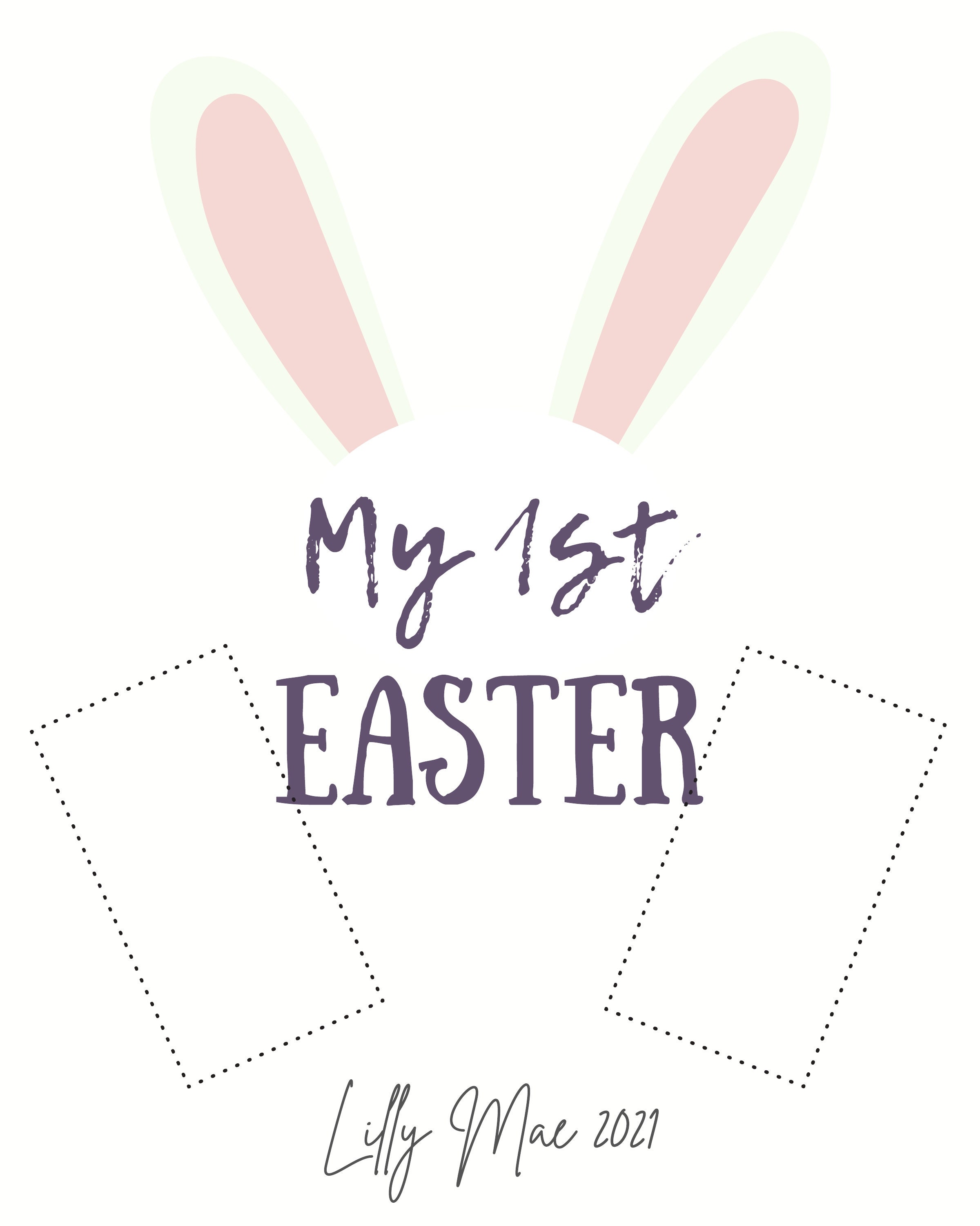 My First Easter Bunny Footprints Keepsake/easter Keepsake/easter Craft ...