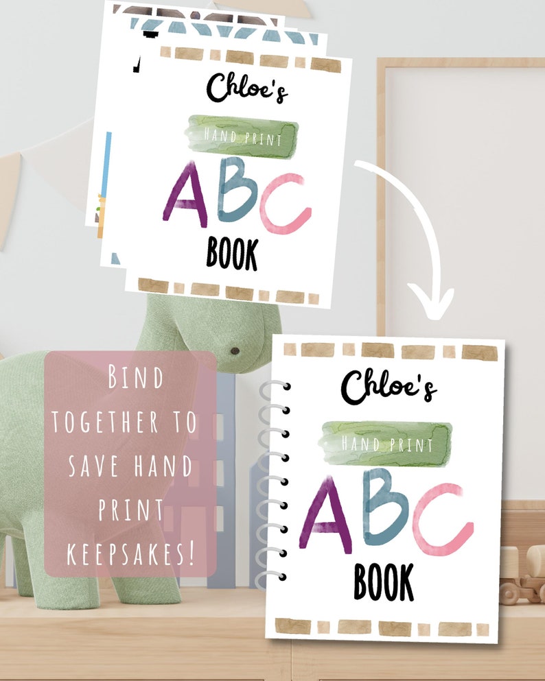 Hand Print ABC Keepsake Book/ Hand Print Keepsake/hand Print Craft ...