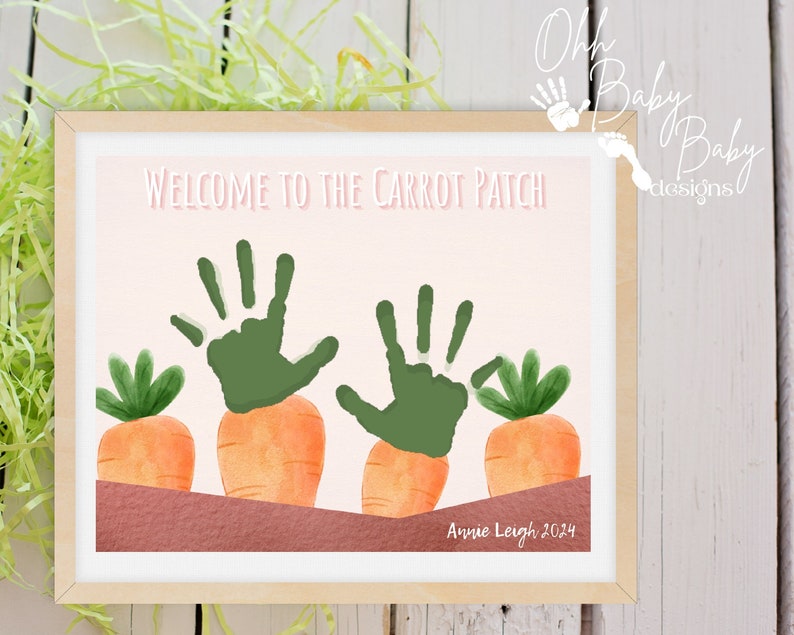 Welcome to the Carrot Patch Hand Print Easter Craft/ Hand Print ...