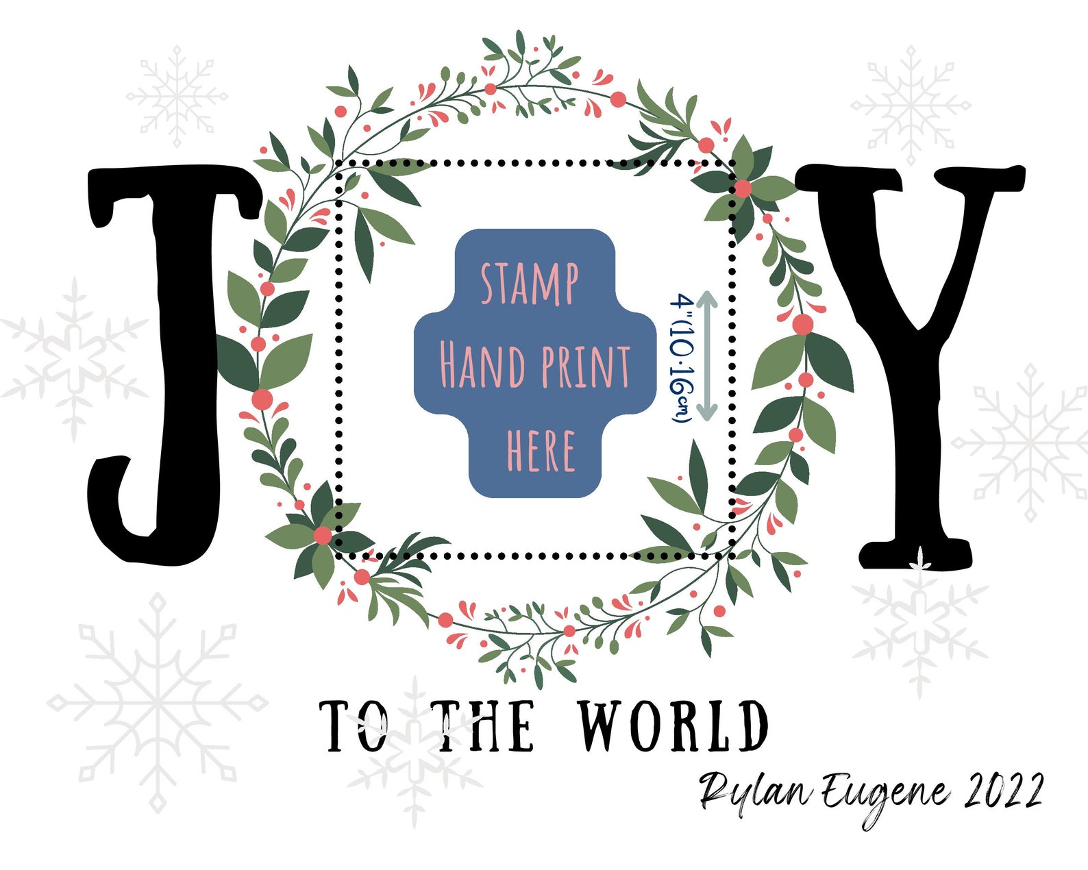 Joy to the World Hand Print Christmas Keepsake/ Christmas - Etsy
