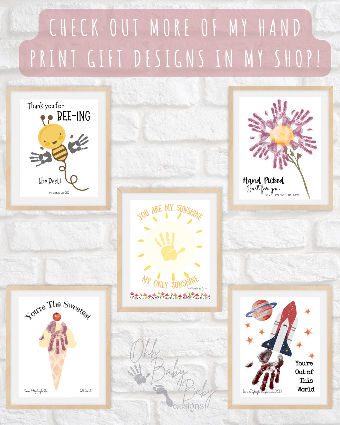 Happy Birthday Hand Print Card/birthday Keepsake/birthday - Etsy