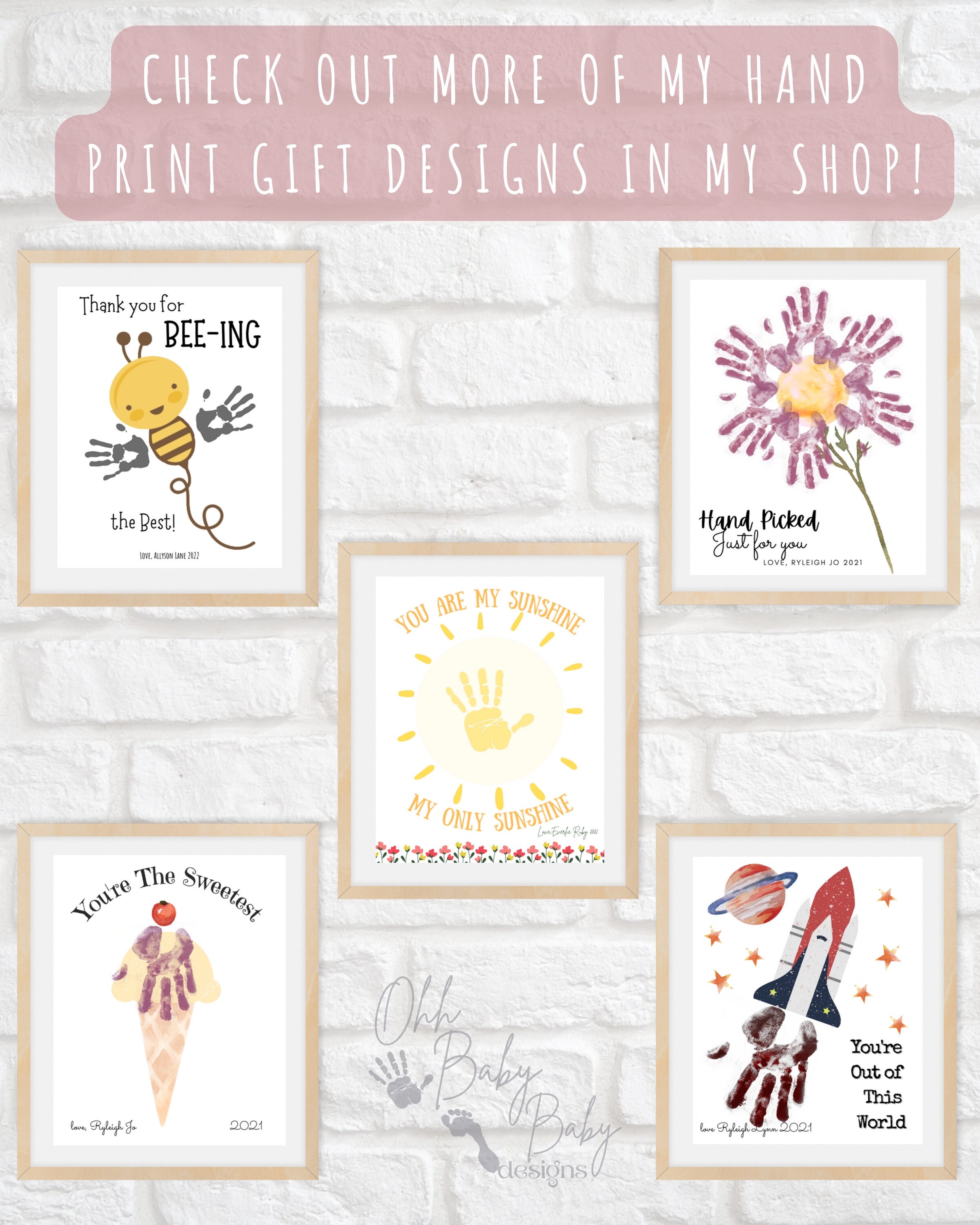 Happy Birthday Hand Print Card/birthday Keepsake/birthday - Etsy