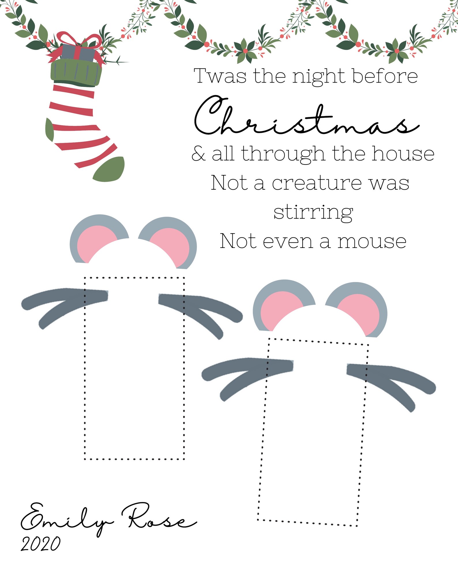 Twas the Night Before Christmas Foot Print Keepsake/christmas | Etsy