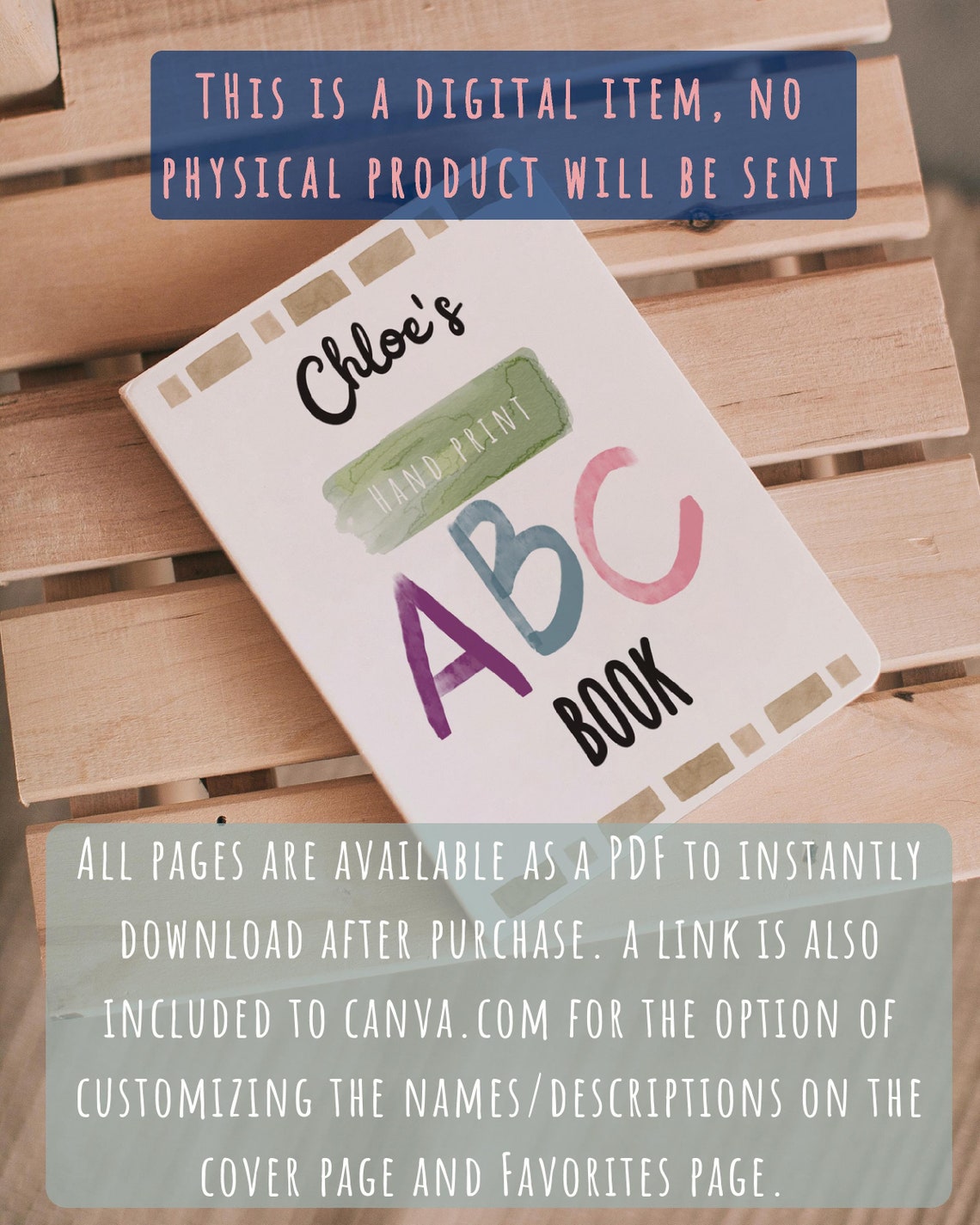 Hand Print ABC Keepsake Book/ Hand Print Keepsake/hand Print - Etsy