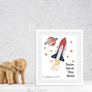 You're Out of This World Hand Print Card/hand Print Keepsake/kid's ...