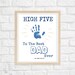 High Five to the Best Dad Ever Hand Print Father's Day Card/father's ...