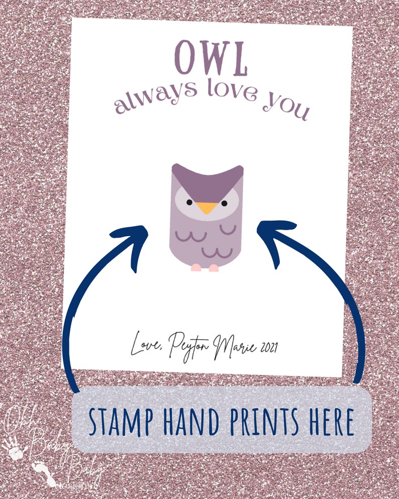 Owl Always Love You Hand Print Card/ Hand Print Keepsake/ Kid's Craft ...