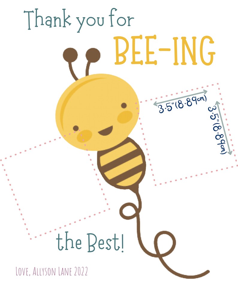 Thank You for BEE-ING the Best Hand Print Card/ Hand Print Keepsake ...