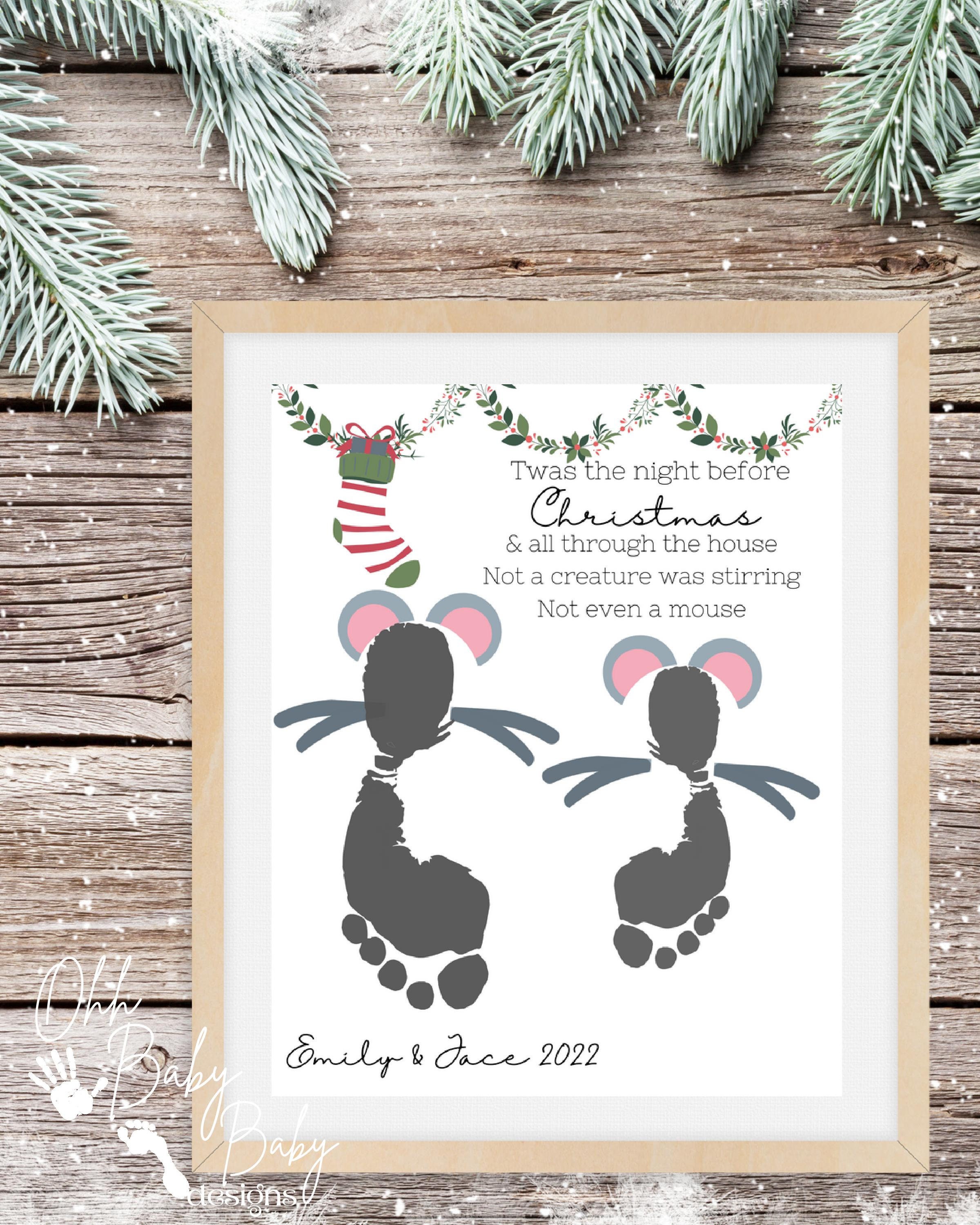 Twas the Night Before Christmas Foot Print Keepsake/christmas Craft ...