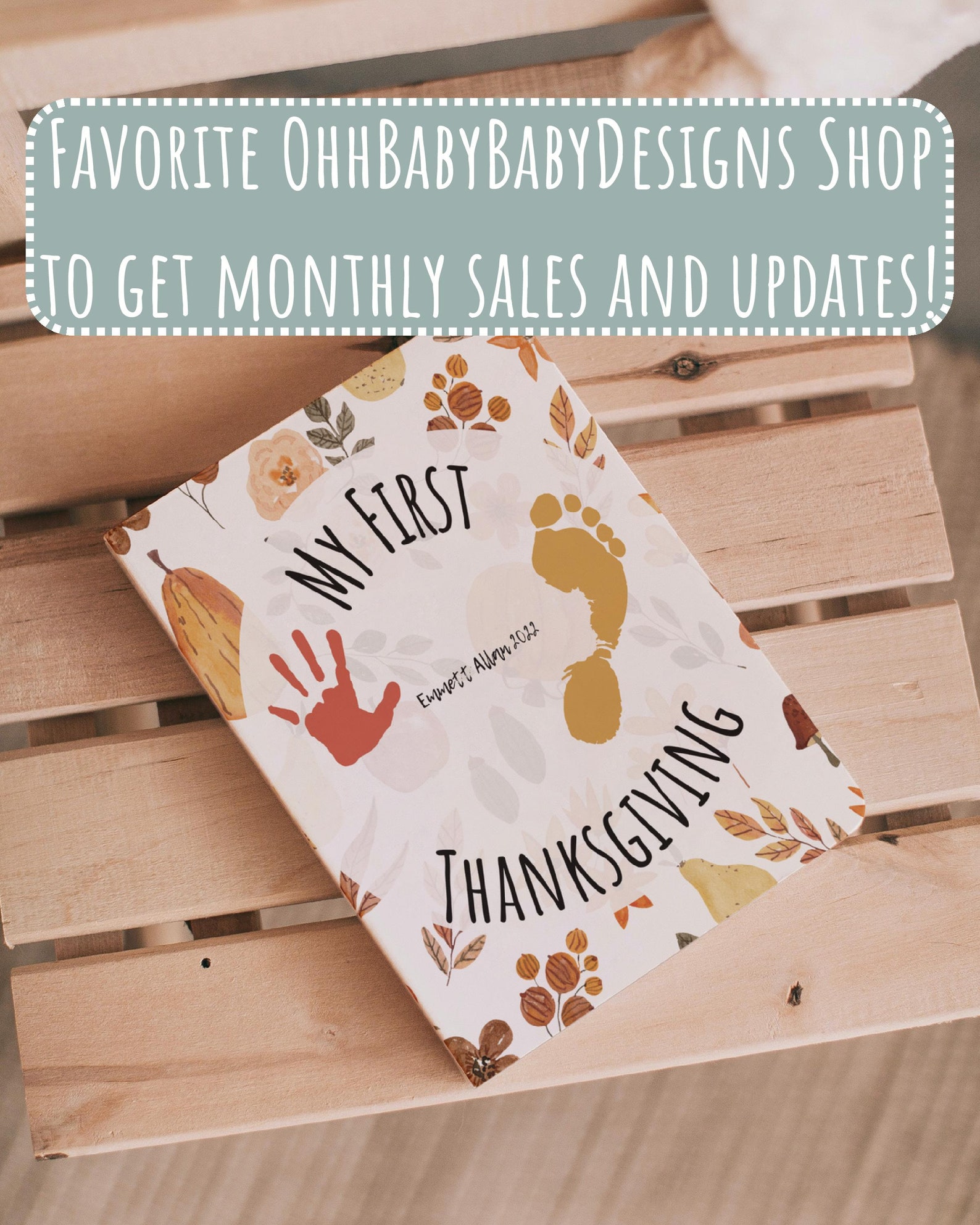 My First Thanksgiving Hand Print Craft/ Hand Print Keepsake/ - Etsy