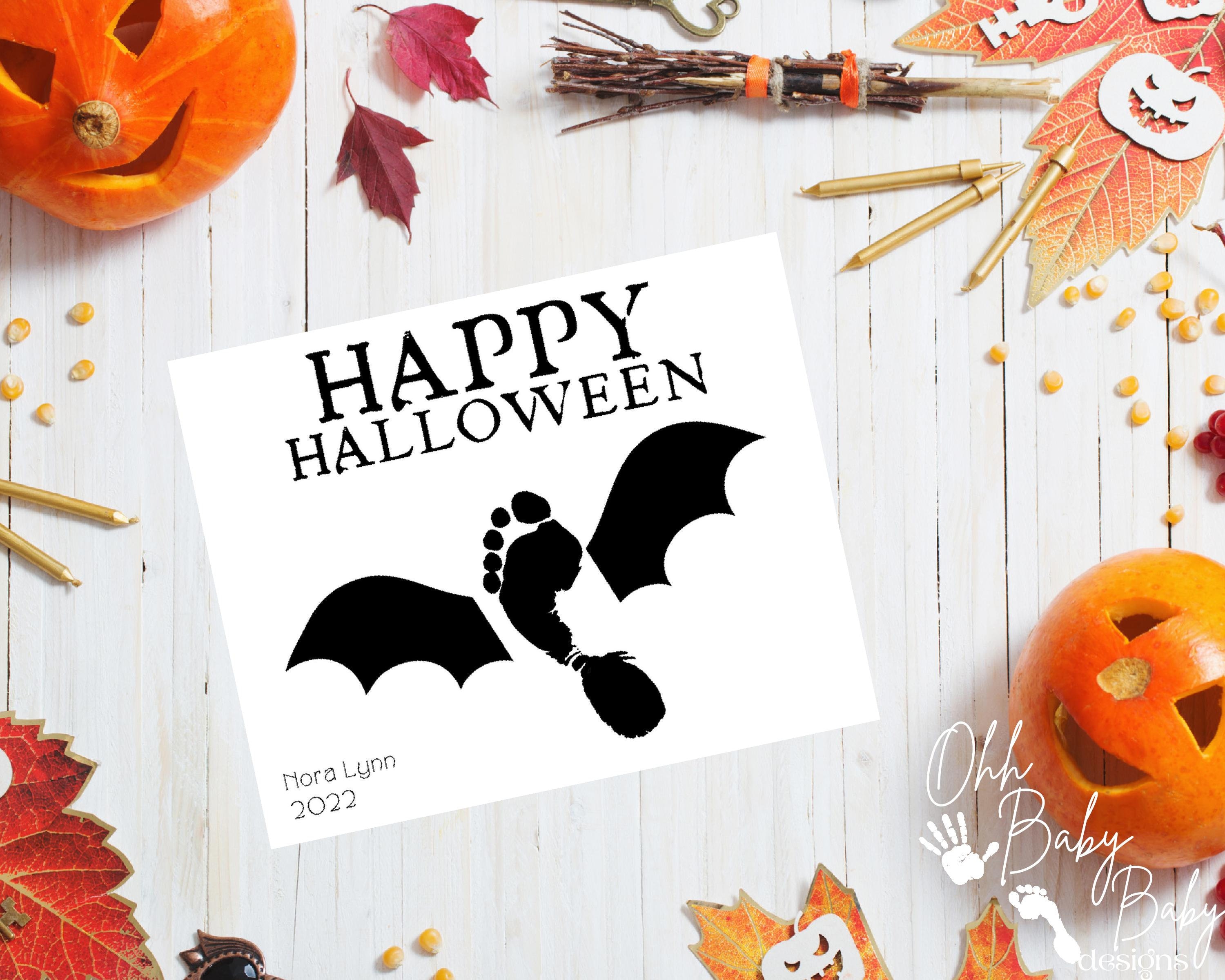 Halloween Foot Print Bundle / Halloween Foot Print Keepsake/ Foot Print ...