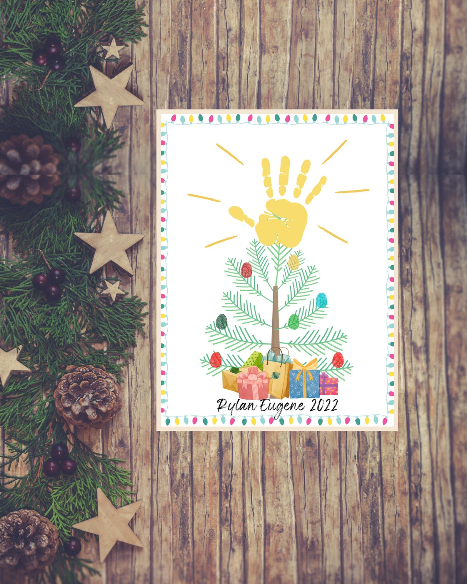 Christmas Tree Hand Print Keepsake/ Christmas Craft/ Christmas Gift ...