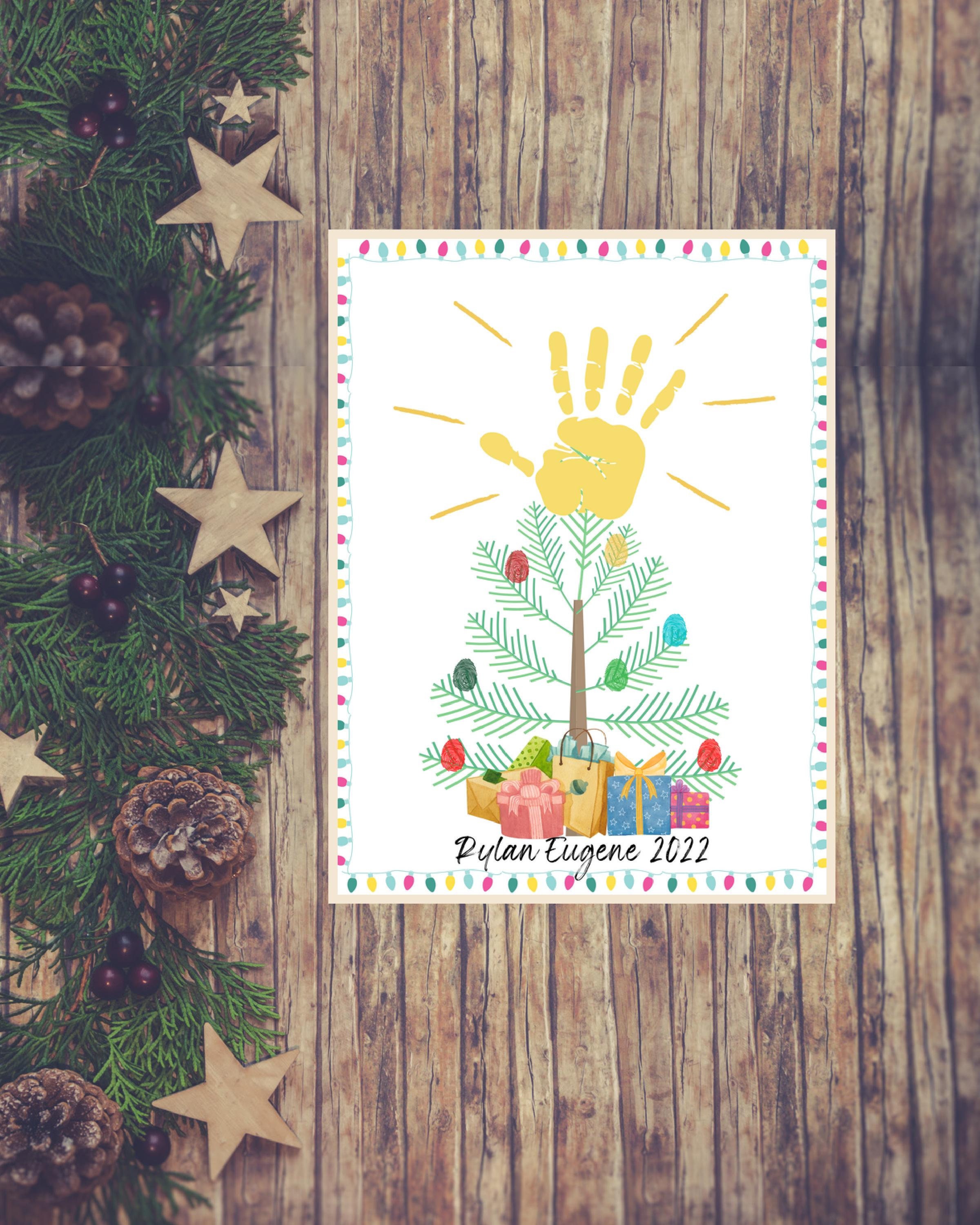 Christmas Tree Hand Print Keepsake/ Christmas Craft/ Christmas - Etsy